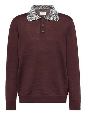 MAISON MARGIELA Wool Polo Sweater - Red