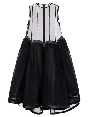 Noir Kei Ninomiya Tulle Midi Dress - Black