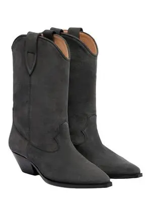Isabel Marant Duerto 40 Suede Cowboy Boots - Grey