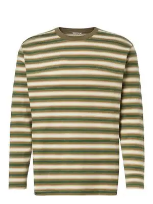 Auralee Striped Cotton Jersey T-shirt - Multicoloured