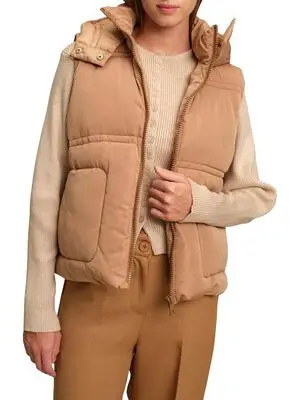 DELUC Quilted Hooded Puffer Vest