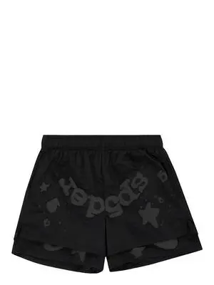 SP5DER Beluga Double Layer Shorts - Black