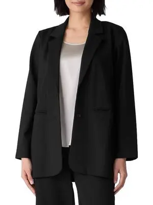 Eileen Fisher Long Blazer - Black