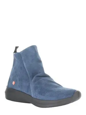 Fly London Platform Wedge Bootie - Blue Denim