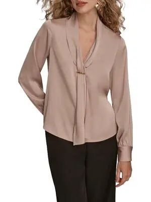 Donna Karan New York Tie Neck Satin Shirt - Nolita