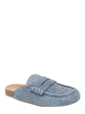 JW Anderson Stitch Penny Loafer Mule - Denim Blue 820