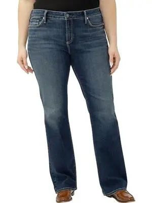 SILVER JEANS CO. Elyse Curvy Mid-rise Bootcut Jeans - Harlow