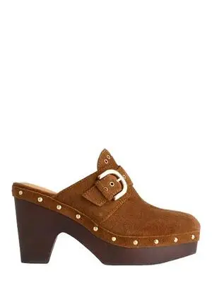Madewell The Wes Buckle Strap Clog - Dried Acorn