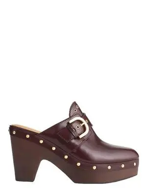 Madewell The Wes Buckle Strap Clog - Stained Rosewood