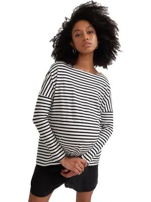 Hatch Collection Longsleeve Tee - Black/white Stripe