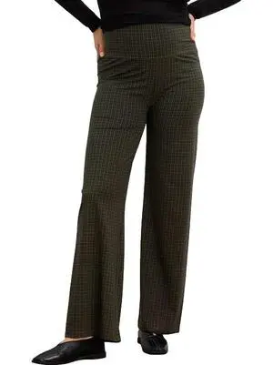 Hatch Collection Bodyflex Cropped Flare Maternity Pant - Basil Multi