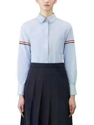 Thom Browne Grosgrain-arm Oxford Shirt - Blue