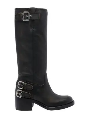 Chloé Buckled Knee-high Boots - Black