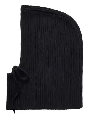 YVES SALOMON Ribbed Wool And Cashmere-blend Snood - Black