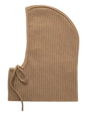 YVES SALOMON Yves Salomon Ribbed Cashmere Snood Camel