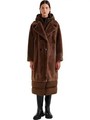 Rudsak Siena Faux Fur Coat - Brown