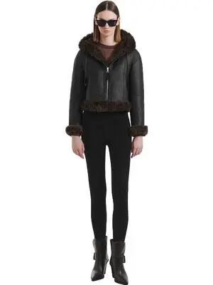 Rudsak Norah Reversible Shearling And Leather Jacket - Black