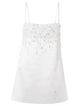 Retrofete Cornelia Crystal-embellished Mini Dress - White