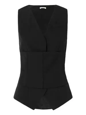 Alexander McQueen Wool-twill Vest - Black