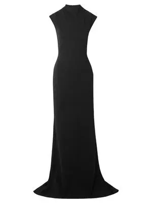 Jacquemus Alba Crepe Maxi Dress - Black