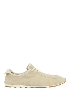 Jacquemus Les Tennis Croc-embossed Suede Sneakers - Ivory