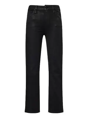 Paige Cindy Skinny-leg Woven Jeans - Black Fog Luxe Coating