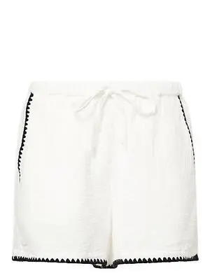 Rails Cotton Shorts - Black Blanket Stitch