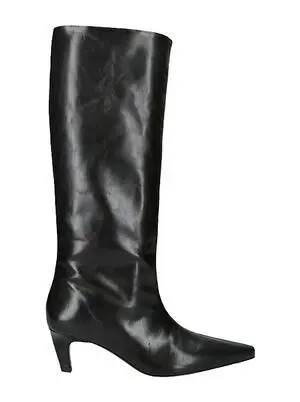 JUDE Leather Heeled Knee-high Boots - Black