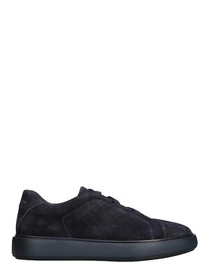 Officine Creative Slouch Suede Low-top Trainers Navy