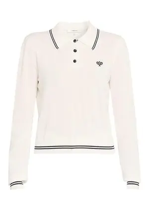 FRAME Long-sleeve Tennis Polo - White