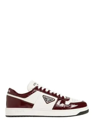 Prada Downtown Leather Sneakers Purple