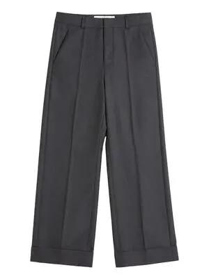 Valentino Garavani Wool Gabardine Trousers - Grey