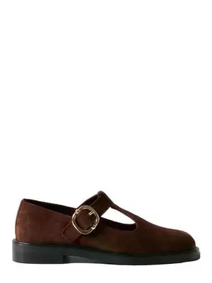 Claudie Pierlot Buckle T-bar Loafers - Brown