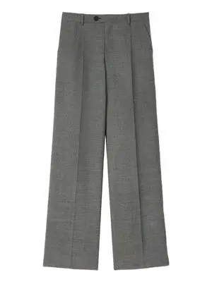 SANDRO Pleated Wide-Leg Trousers