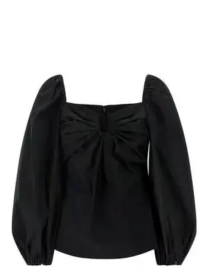 Carolina Herrera Puff-sleeve Top - Black