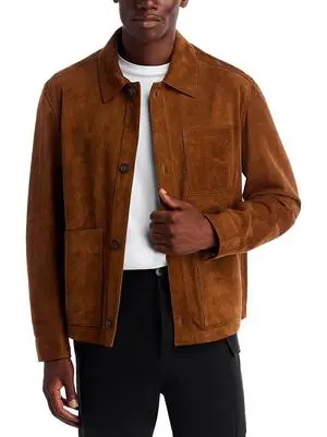 BOSS Markuedo Suede Jacket - Medium Brown