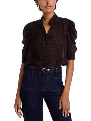 FRAME The Gillian Silk Top