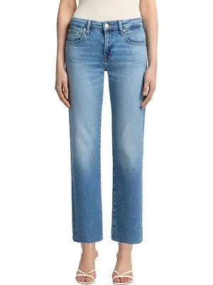 7 For All Mankind Calie Straight Leg Ankle Jeans - Fancy