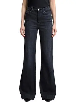 7 For All Mankind Modern Dojo Flare Leg Jeans - Black