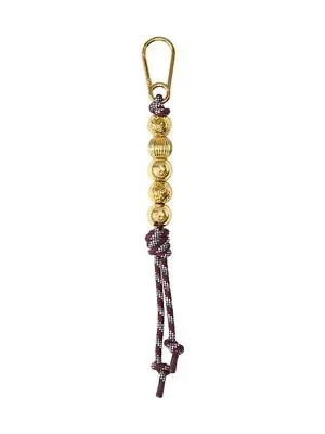 Veronica Beard Paracord Five Bead Bag Charm - Raisin Multi