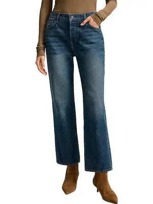 Veronica Beard Leah Mid-rise Straight Leg Jeans - Equinox Blue