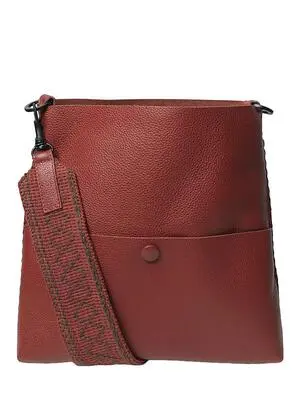 Callista Marquise Slim Leather Messenger Bag - Red