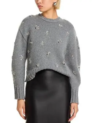 Simkhai Coraline Beaded Sweater - Heather Grey
