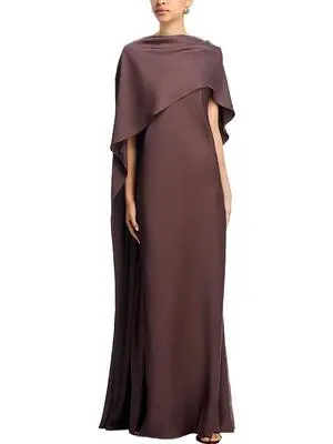Simkhai Izel Cape Gown - Chocolate