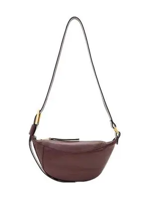ALLSAINTS Luna Leather Crossbody Bag - Dark Red