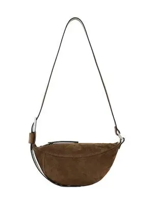 ALLSAINTS Luna Suede Crossbody - Fango Brown
