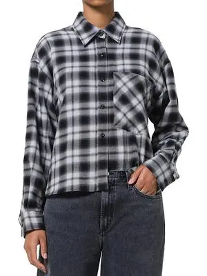 AGOLDE Comer Cropped Flannel Shirt