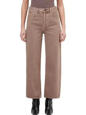 AGOLDE Ren High Rise Wide Leg Ankle Jeans - Ceramic