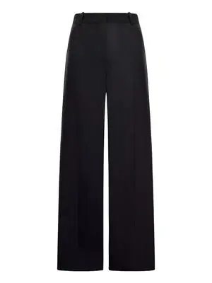 TOTEME Wide-leg Wool Trousers - Black