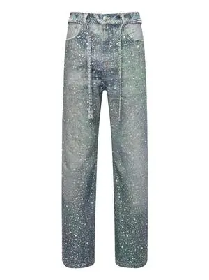 BIRTH OF ROYAL CHILD Crystal-embellished Jeans - Blue